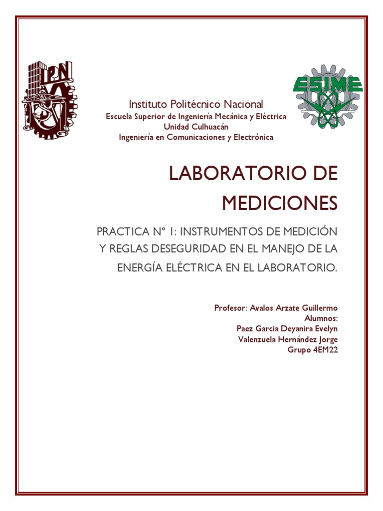 Practica 1 Laboratorio de Mediciones | PDF | Medición | Laboratorios