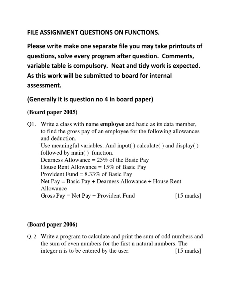 File Assignment 1 Chap Functions Pdf Method Computer Programming Constructor Object