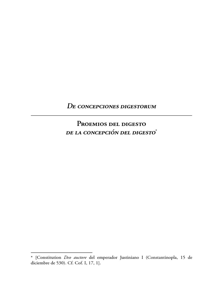 Digesto de Justiniano: compilación del derecho romano clásico | PDF ...