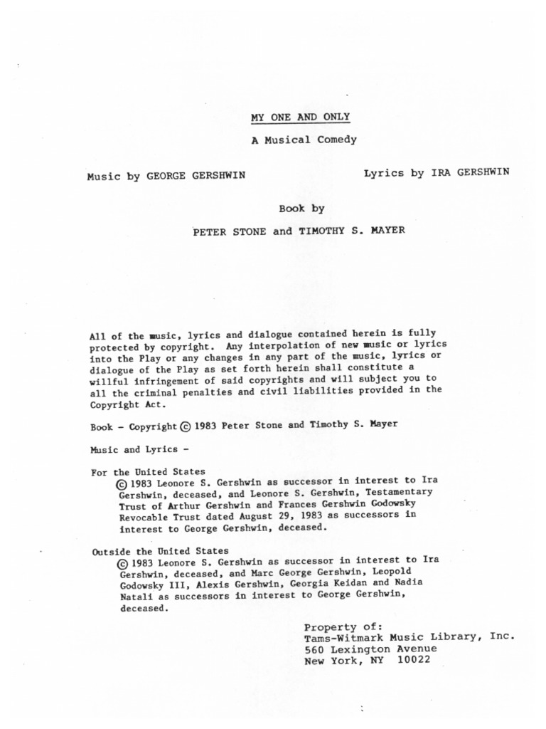 My One and Only Script PDF | PDF