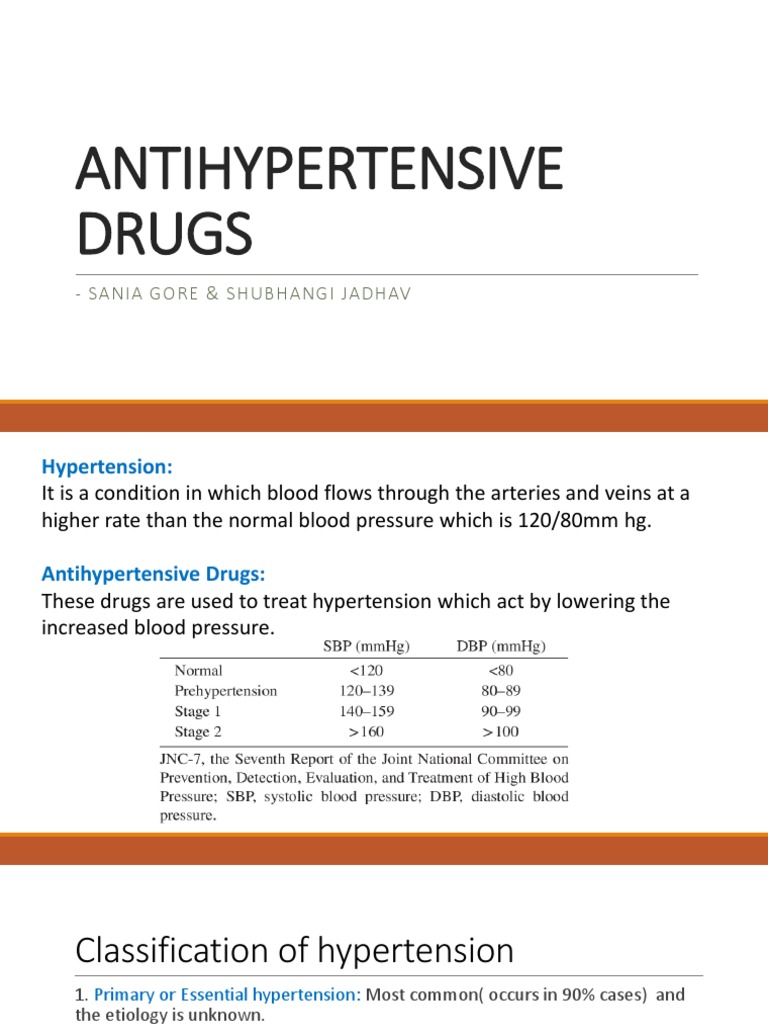 Antihypertensive Drugs | PDF | Pharmacology | Hypertension