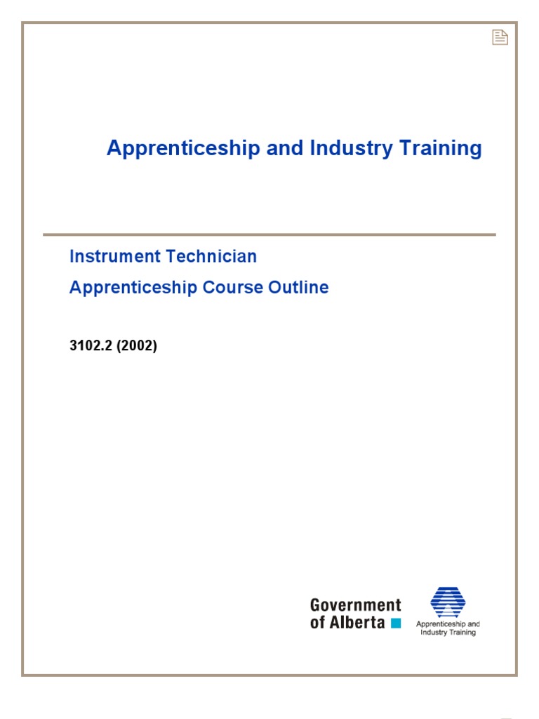 Training Instrument Technician Course | PDF | Apprenticeship ...