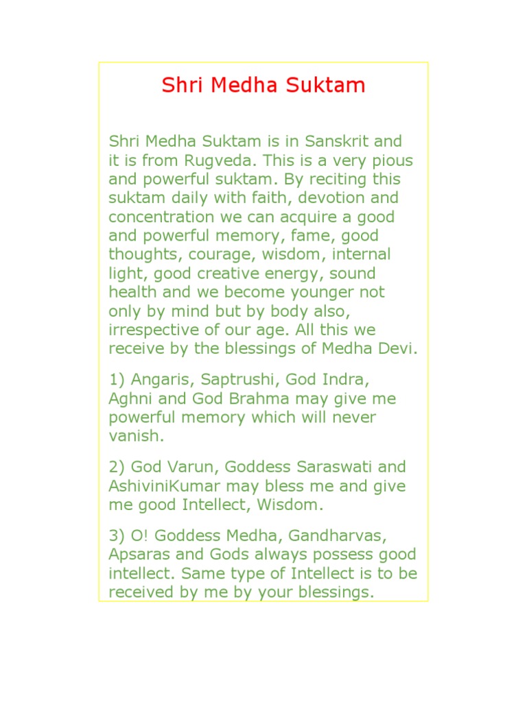 Shri Medha Suktam | Planets In Astrology | Religious Behaviour And ...