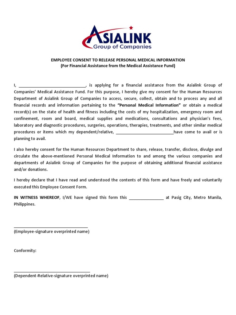 Employee Consent Form | PDF