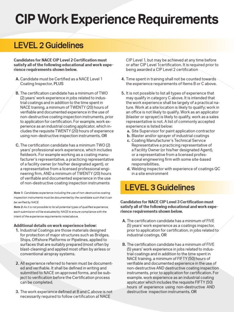 CIP Work Experience FINAL | PDF | Natural Gas | Pipeline Transport