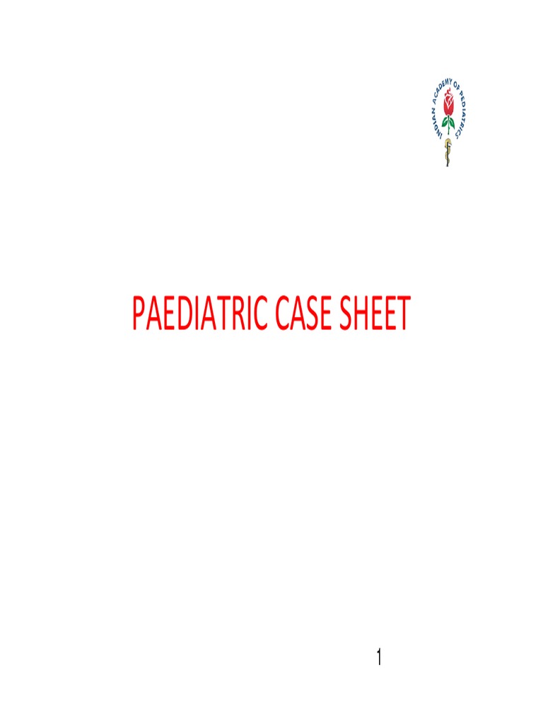 Pediatric Caseheet PDF | PDF | Physical Examination | Pulse