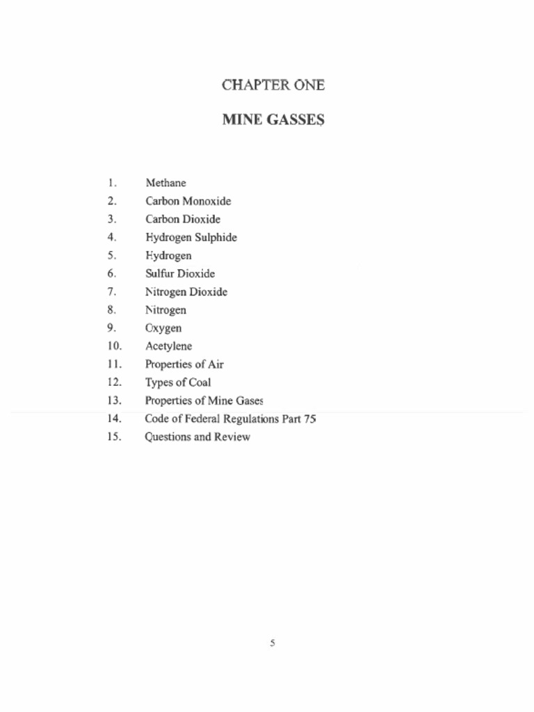 Mine Gases PDF | PDF
