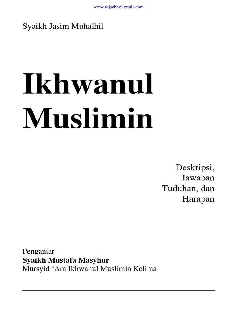 Pemikiran Syaikh Mustafa Masyhur | PDF | Agama & Spiritualitas