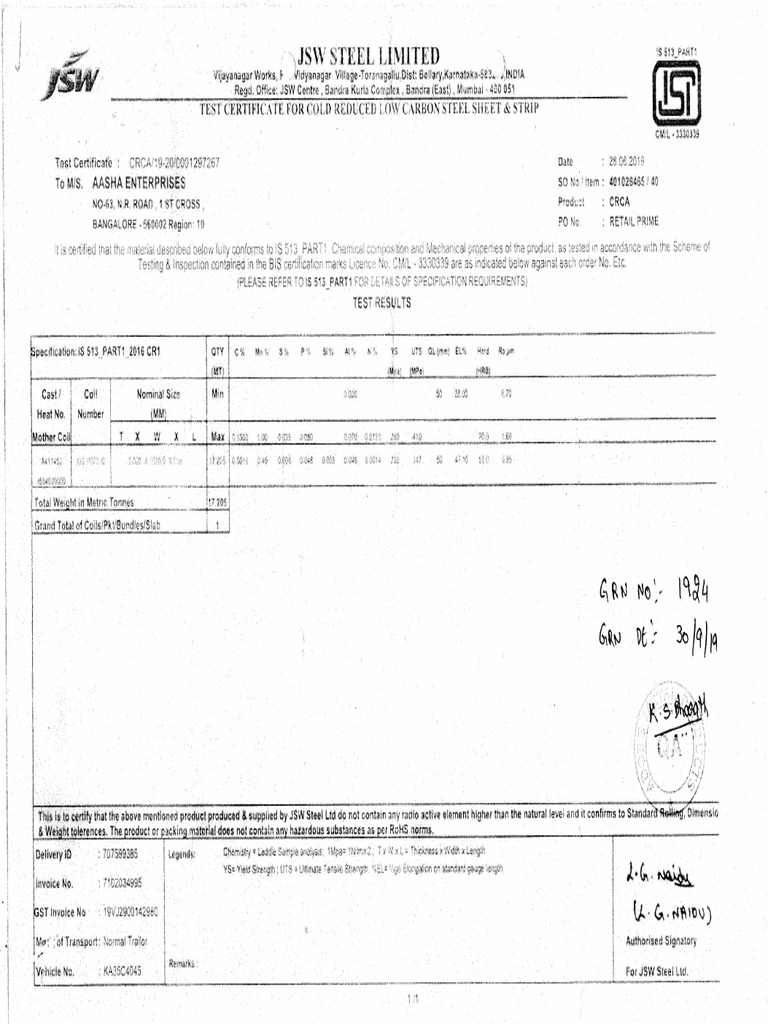 2.0 Crca Test Report | PDF