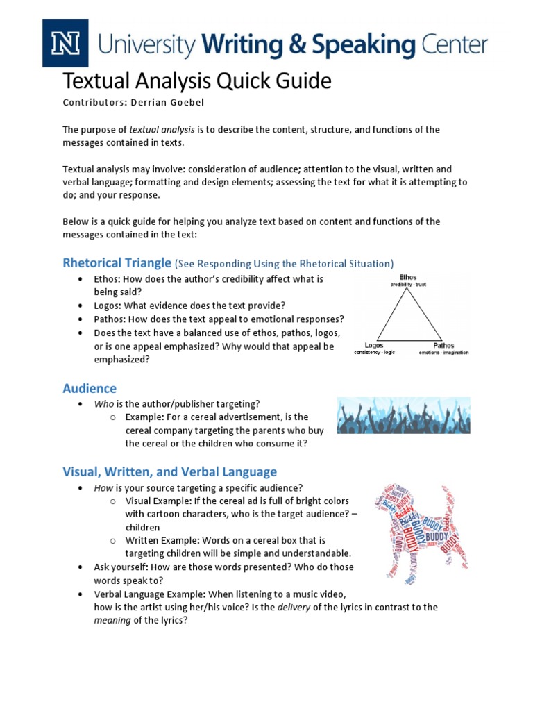 Textual Analysis Quick Guide | PDF | Semiotics | Cognition