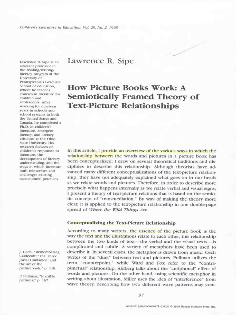 How Picture Books Work PDF | PDF