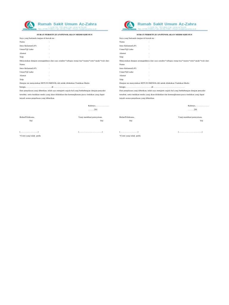 Contoh - Format - Informed - Consent SHK GESTI | PDF