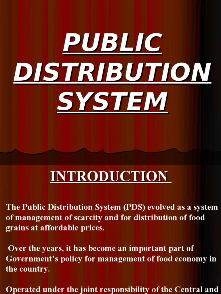 Overview of India's Public Distribution System | PDF | Food And Drink ...