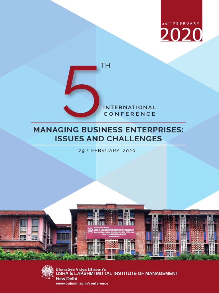 5th-International Conference-Brochure | PDF | Entrepreneurship | Innovation