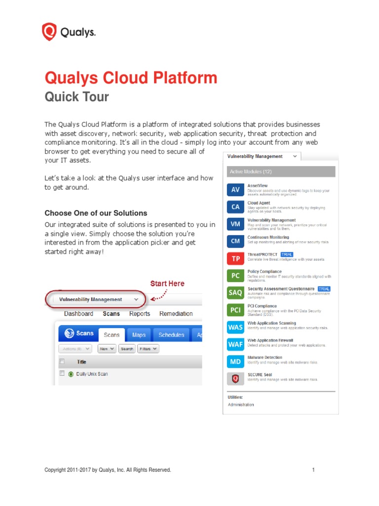 Qualys Quick Tour PDF | PDF | Payment Card Industry Data Security Standard | Vulnerability ...