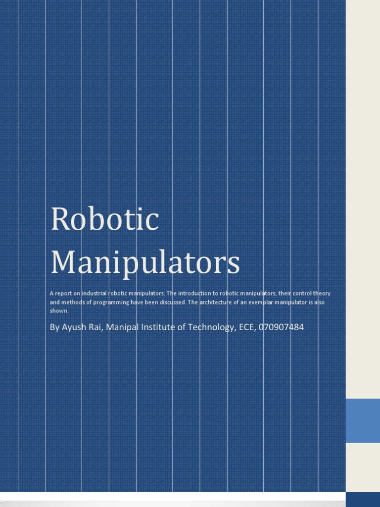 An Introduction To Robotic Manipulators | PDF | Kinematics | Euclidean ...