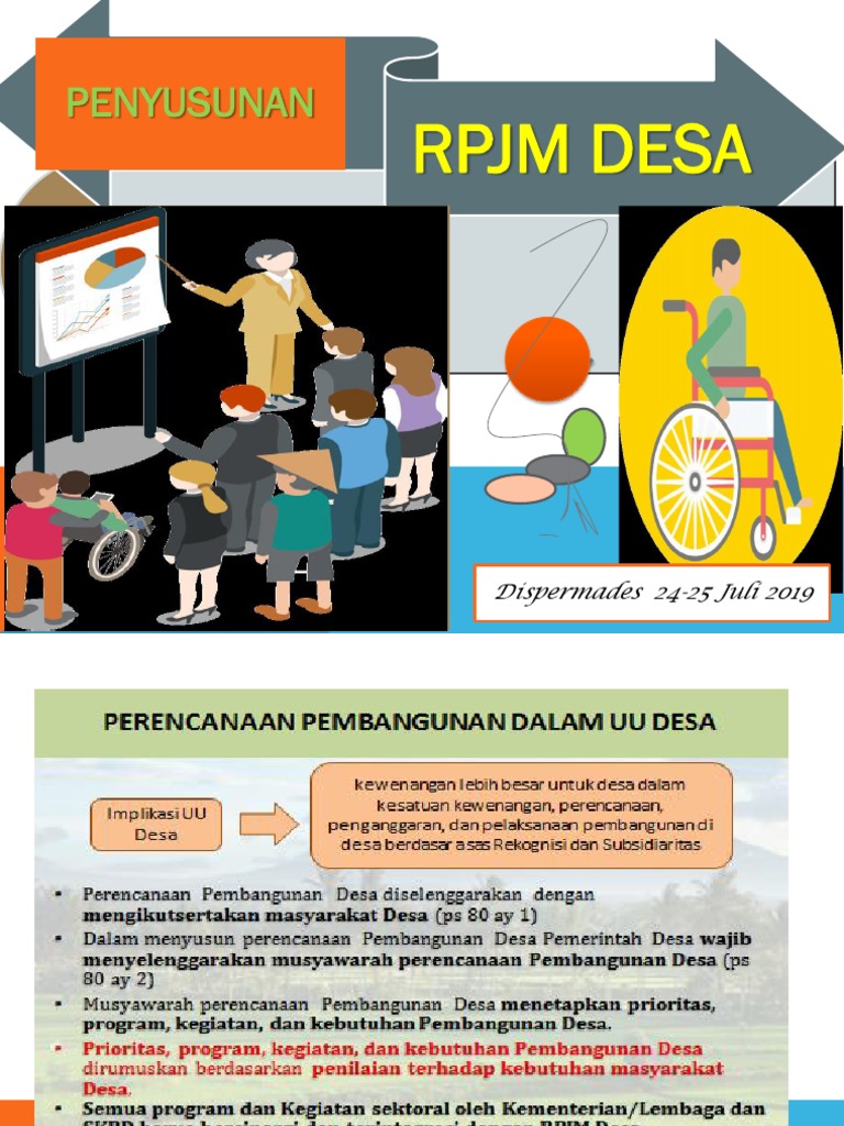 Materi Penyusunan RPJMDes | PDF | Karier & Perkembangan
