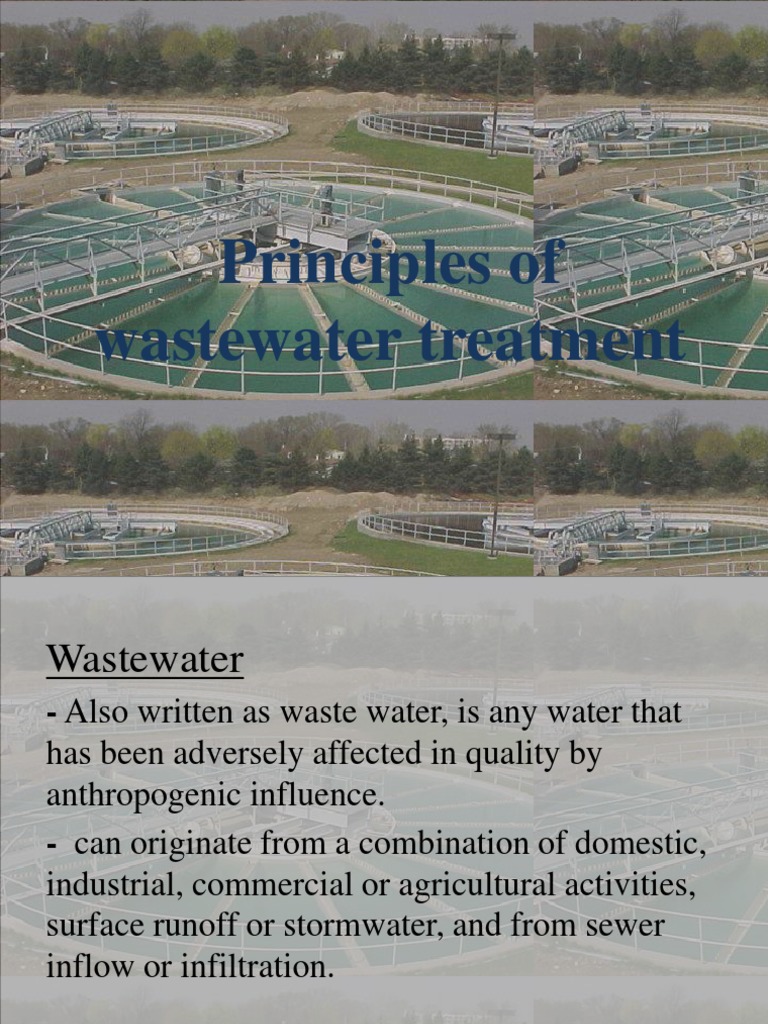 Principles of Wastewater Treatment | PDF | Sewage Treatment | Reclaimed ...