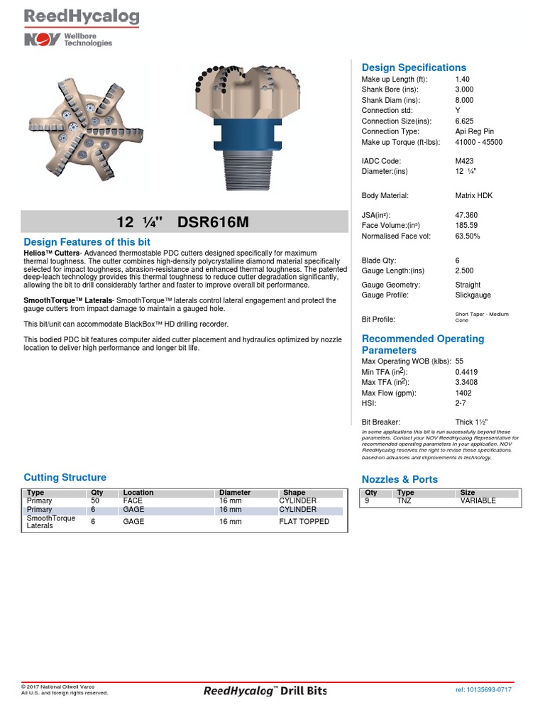 12.250 - PDC Bit | PDF | Mechanical Engineering | Nature