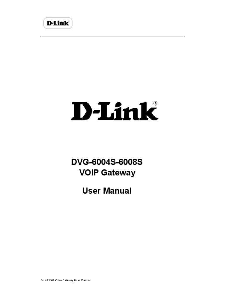 DVG 6004S 6008S FXO Gateway User Manual 58735a9c138c7 PDF | PDF ...