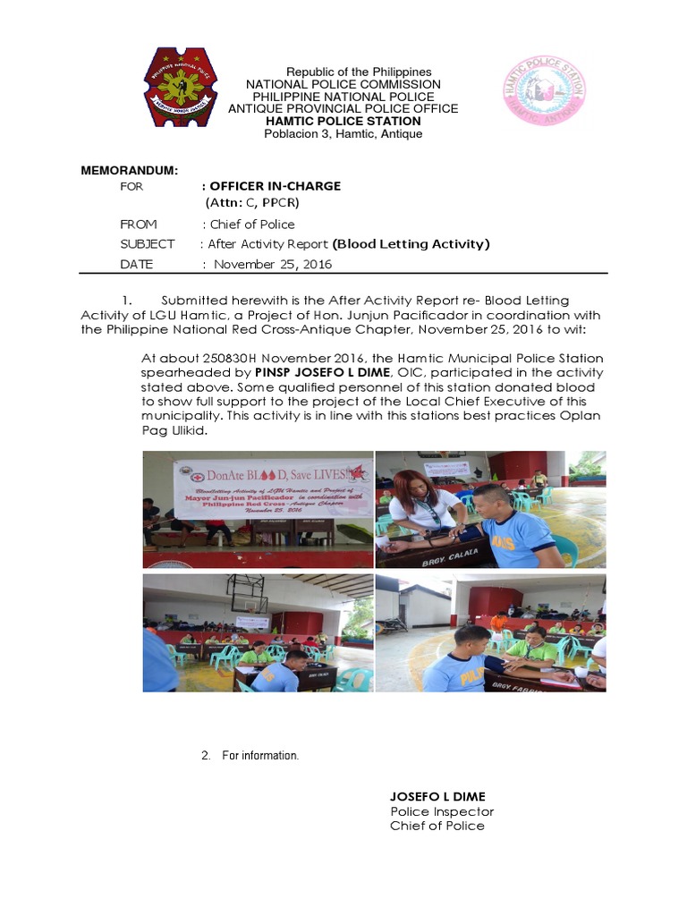 AAR On Blood Letting Activity | PDF