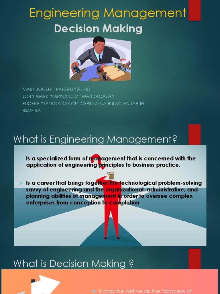 Engineering Management Decision Making | PDF | Conceptual Model ...