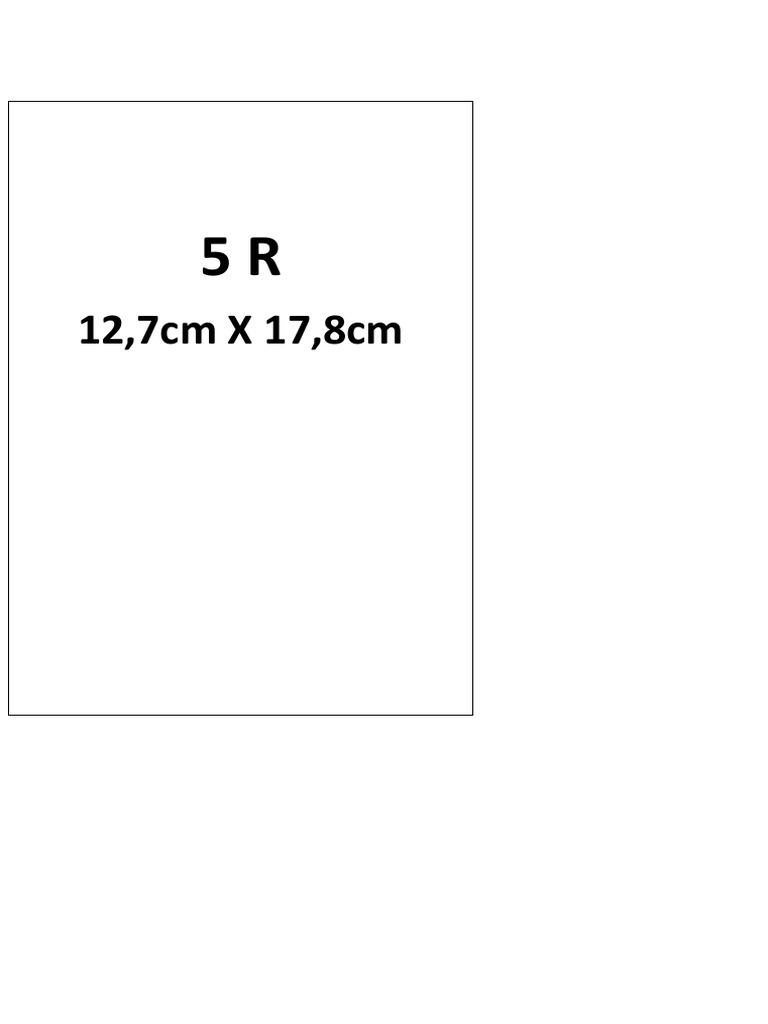 Ukuran Cetak Foto 2R SD 10R | PDF