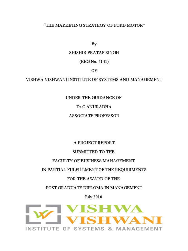 The Marketing Strategy of Ford Motor | PDF | Ford Motor Company ...