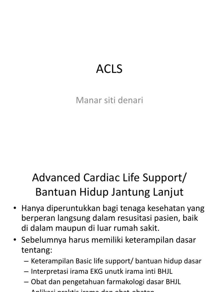 ACLS | PDF