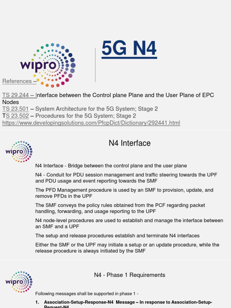 5G N4 | PDF | Networking Standards | Internet Architecture