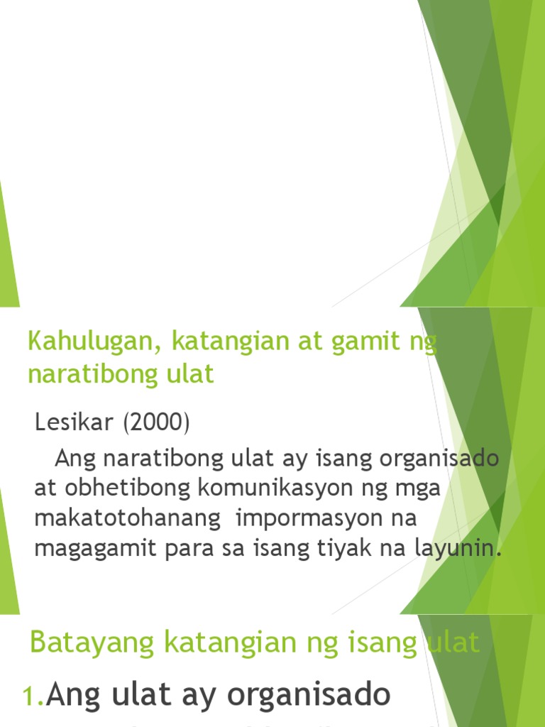 Naratibong Ulat | PDF