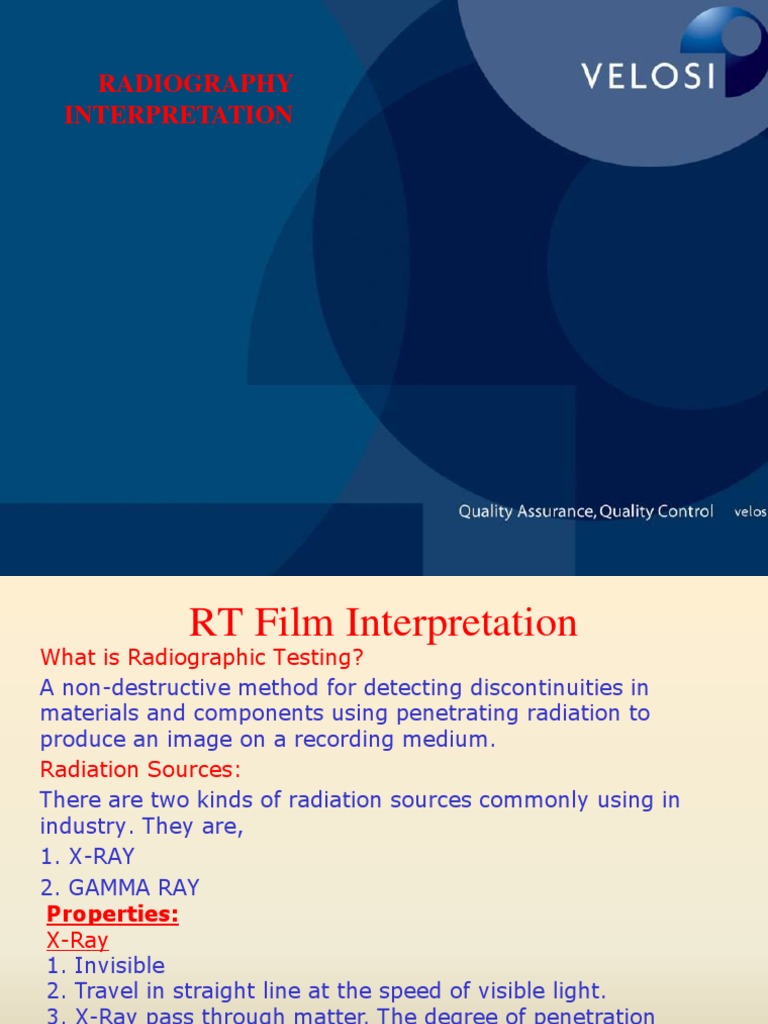RADIOGRAPHY INTERPRETATION-Rev1 | PDF | X Ray | Radiation