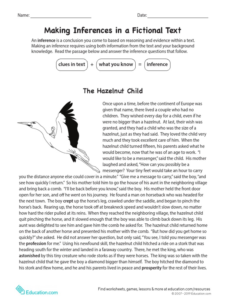 Making Inferences in A Fictional Text | PDF