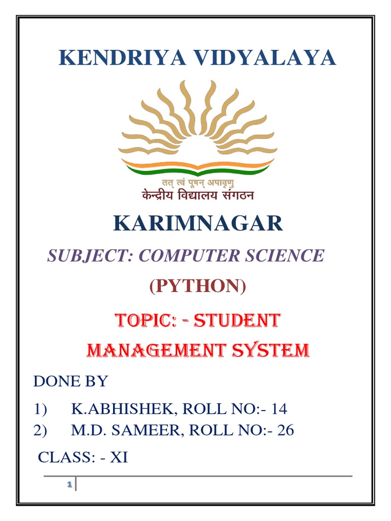 Project File Student Management System | PDF | Command Line Interface ...