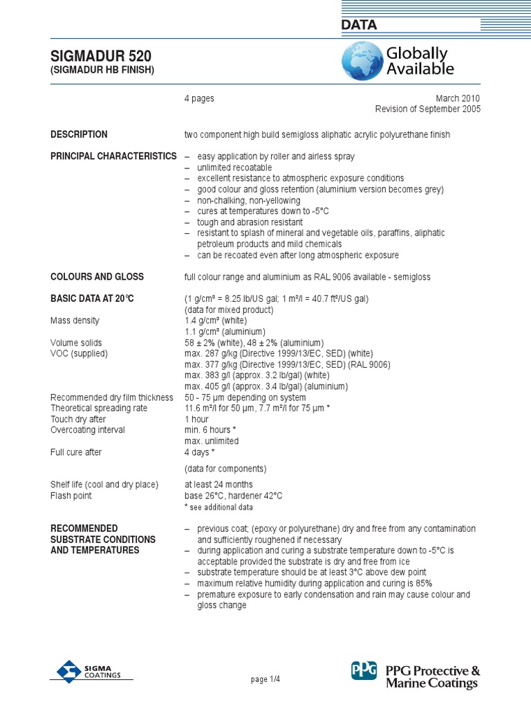 7524 Sigmadur 520 | PDF | Paint | Safety