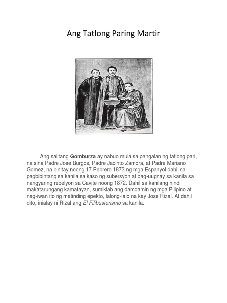 Ang Tatlong Paring Martir | PDF