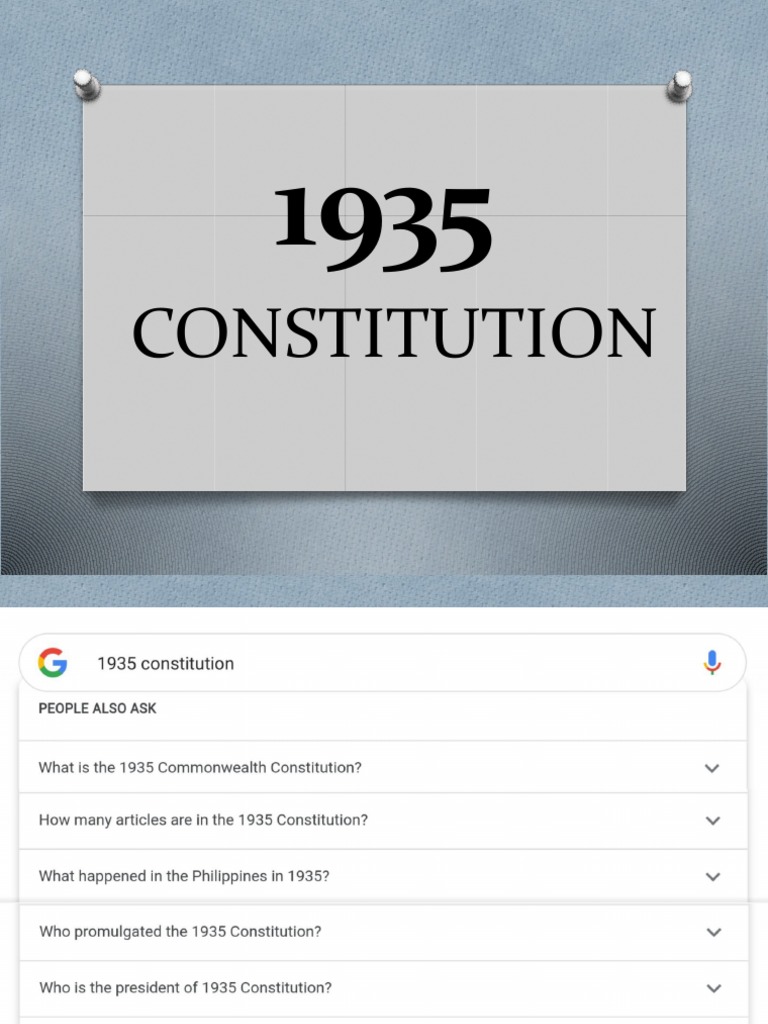 1935 Constitution | PDF