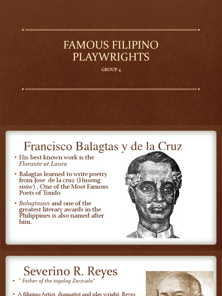 Famous Filipino Playwrights | PDF