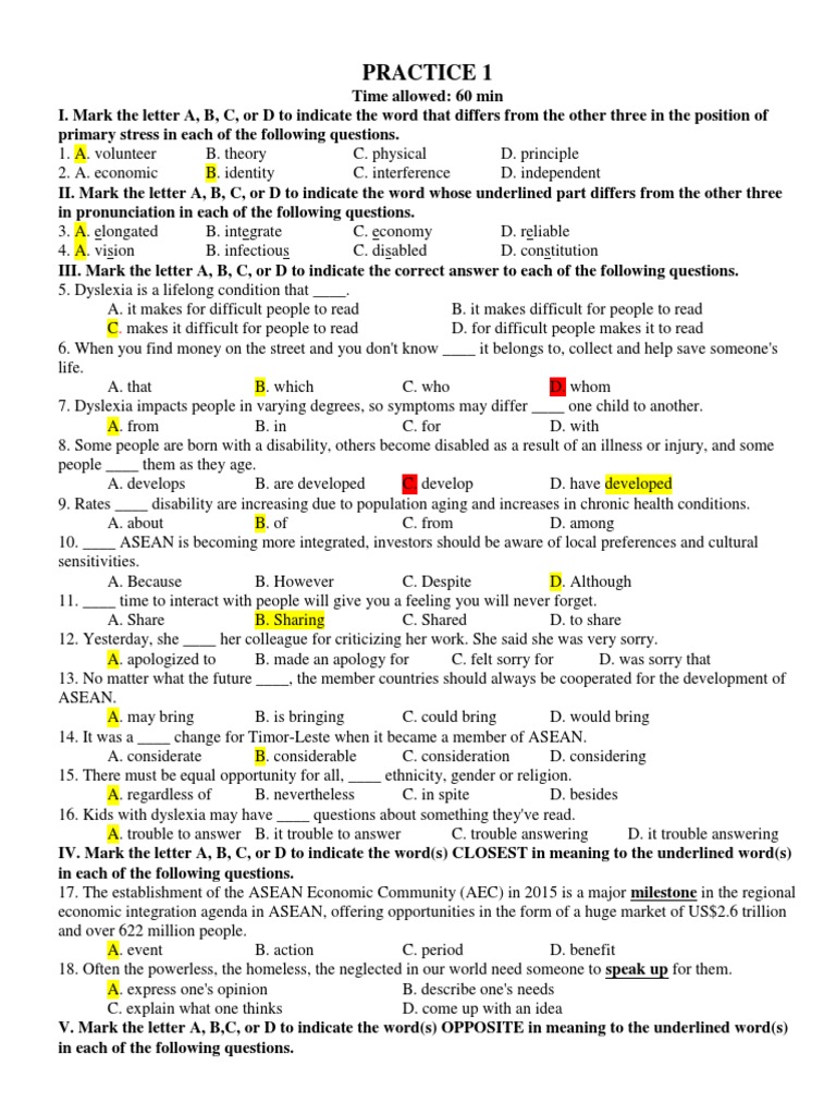 Practice 1.E11 | PDF | Association Of Southeast Asian Nations | Poverty