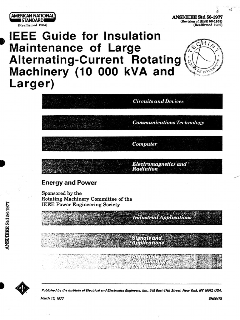 IEEE 56 - 77 - Guía para El Mtto de Aislación GEN | PDF | Insulator ...