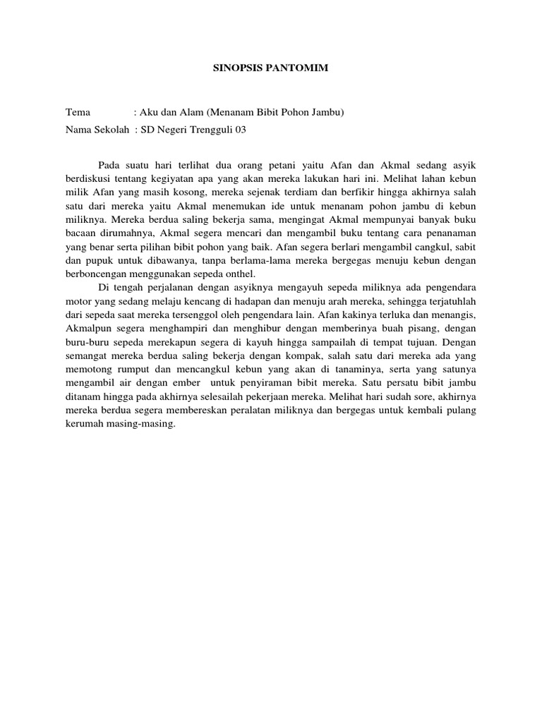 Sinopsis Pantomim FLS2N | PDF
