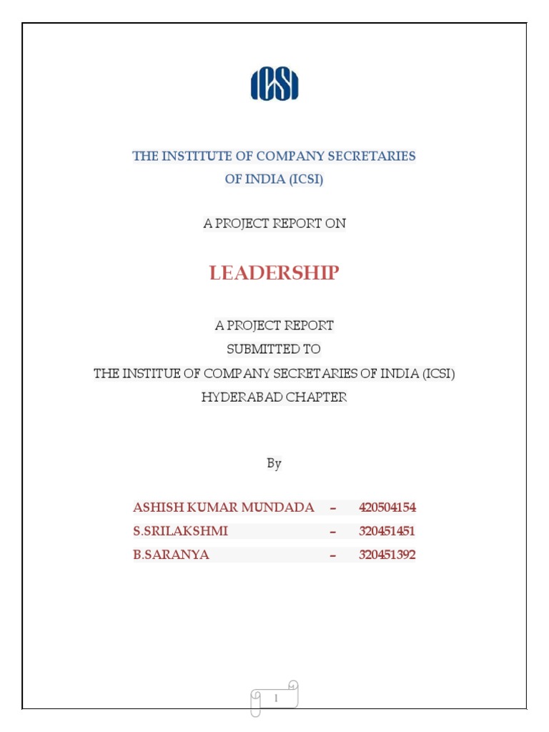 Leadership Report PDF | PDF | Leadership | Decision Making