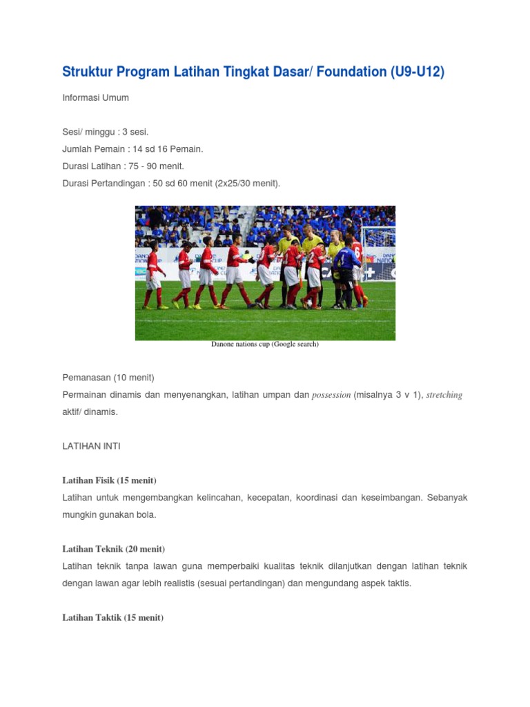 Struktur Program Latihan Tingkat Dasar | PDF