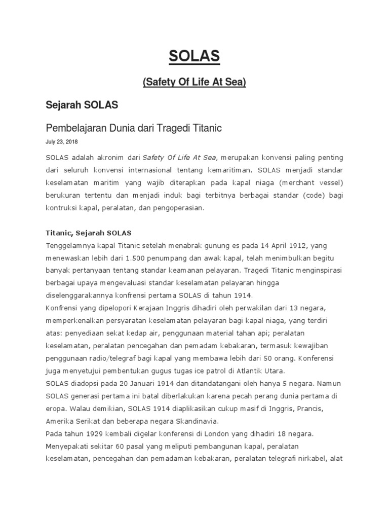 Solas PDF | PDF