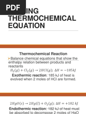 Thermochemical Reaction