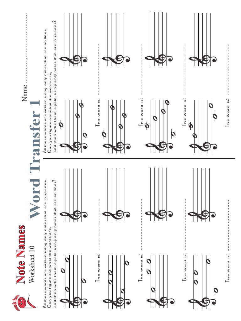 Note Finding Worksheet | PDF | Poetics | Rhythm And Meter