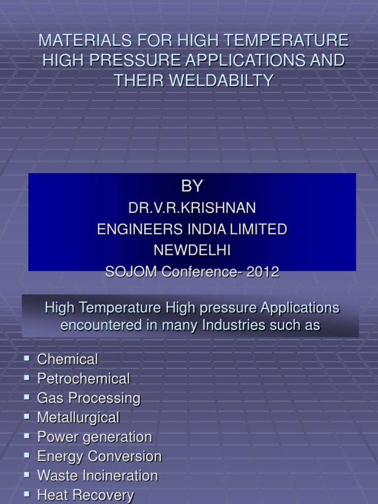 High-Temperature Pressure Materials & Weldability | PDF | Alloy | Steel
