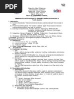 Cot Grade 4-Math | PDF | Area | Triangle