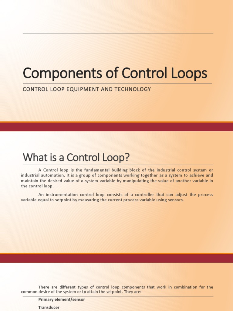 Components of Control Loops1 | PDF | Programmable Logic Controller | Control System