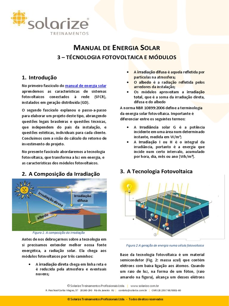Solarize Manual Energia Solar 3 Modulos | PDF | Célula solar | Fotovoltaica